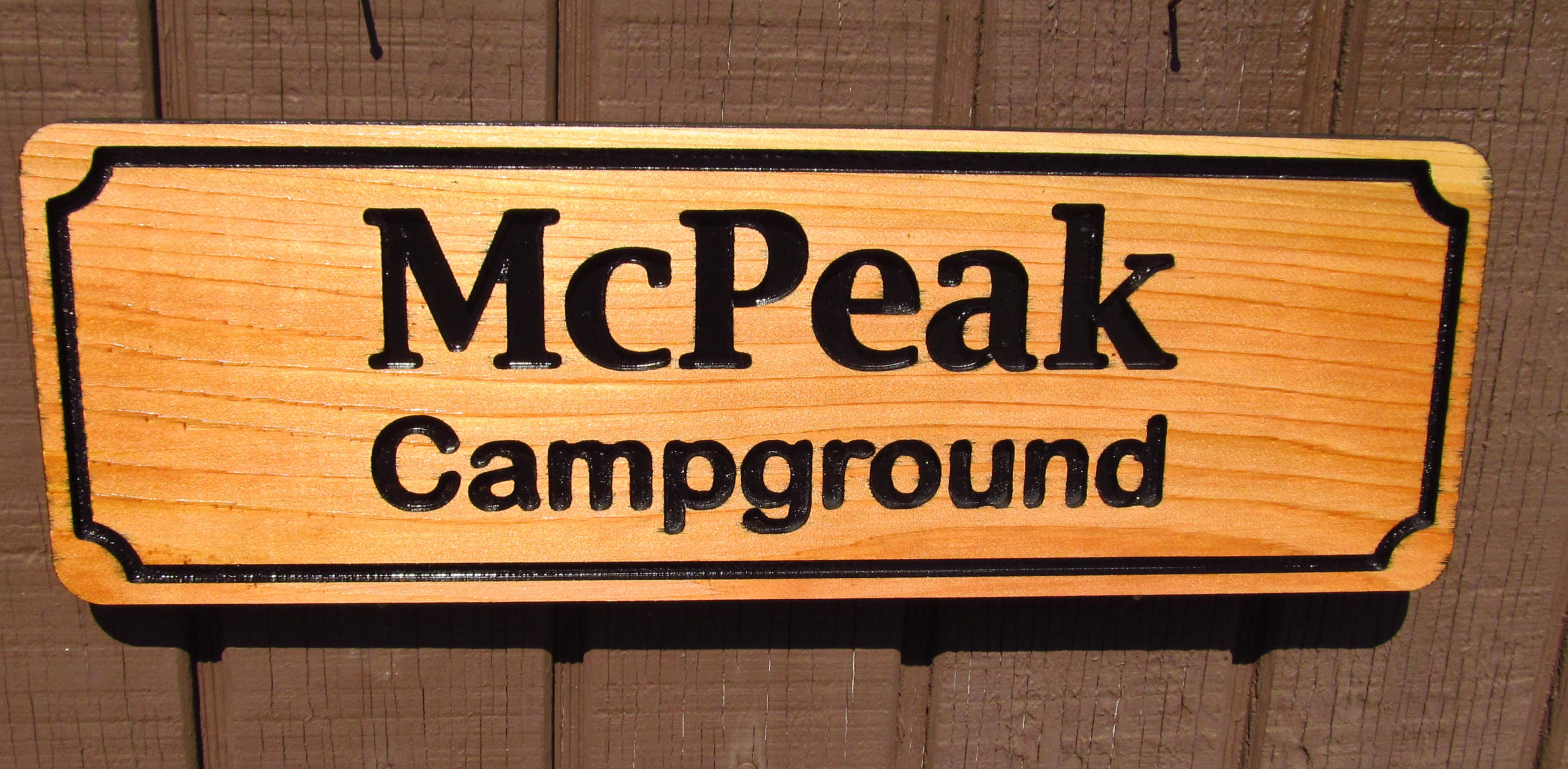 Customize this Carved Cedar Wood Campground Sign - Custom Signs